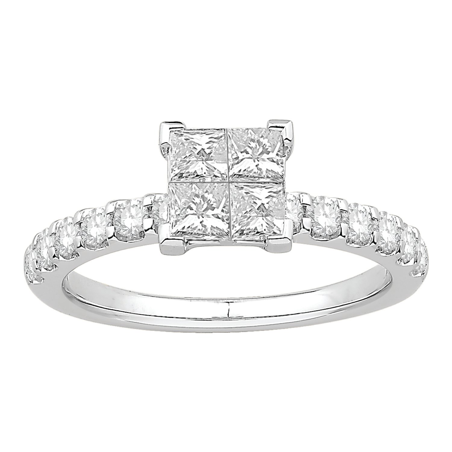 princess cut cluster ring