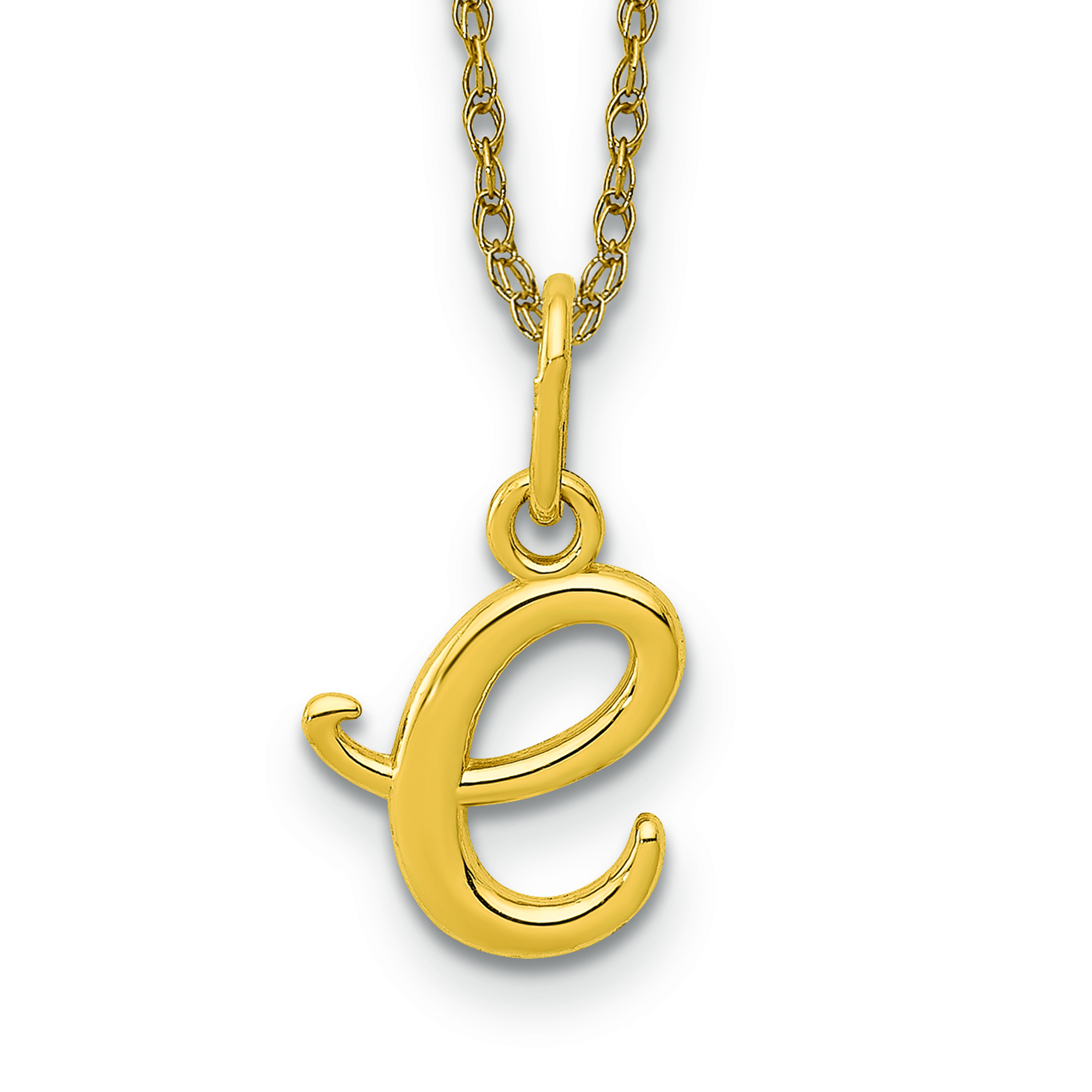 gold letter e
