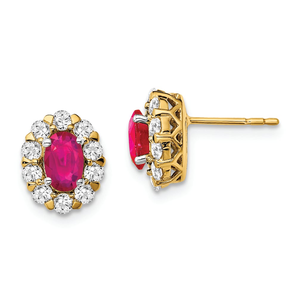 ruby stone earrings artificial